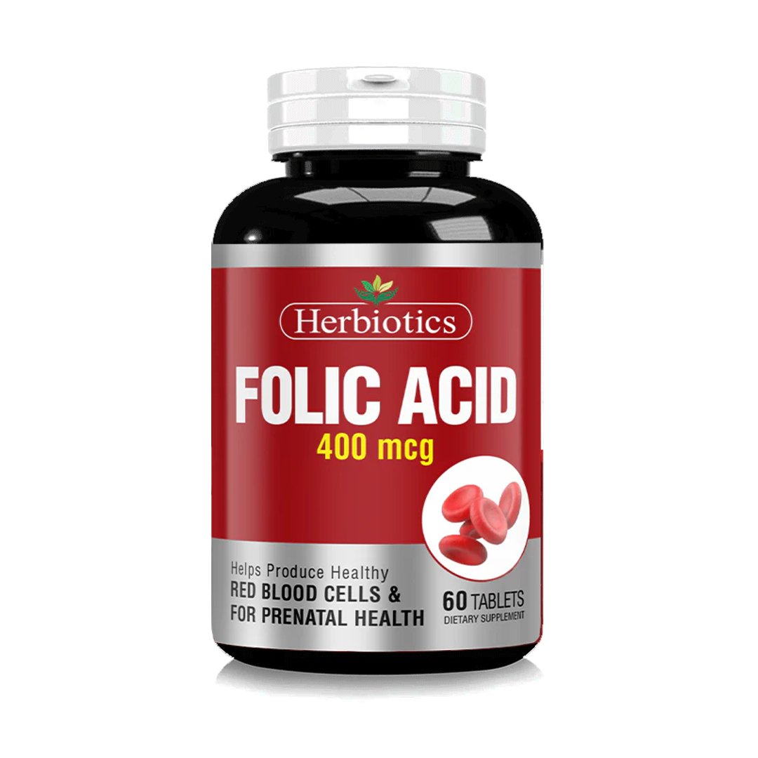 Herbiotics Folic Acid (400 mcg), 60 Ct – The Vitamin Shop